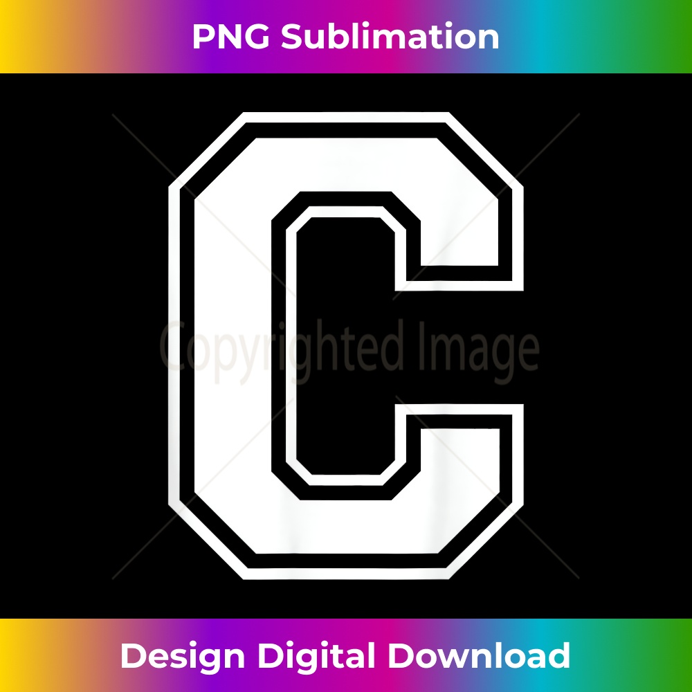 Letter C Capital Alphabet College Varsity Monogram Club - In | Inspire ...