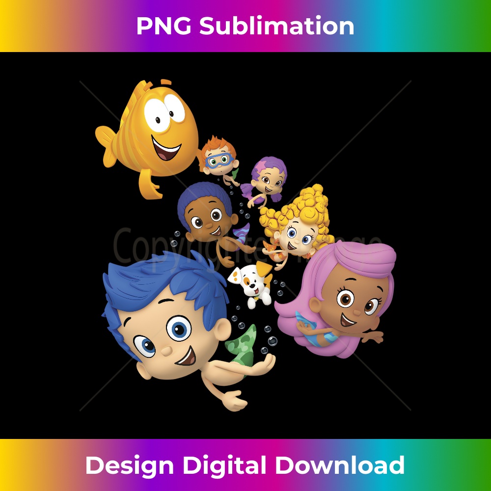 Bubble Guppies Full Cast Swimming Portrait Long Sleeve - Tim | Inspire ...