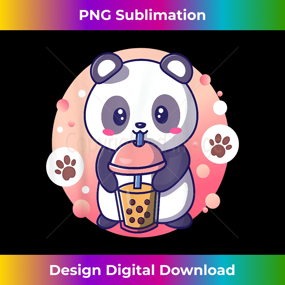 Kawaii Panda Drinking Boba Bubble Tea - Boba Tea Kids - Mini - Inspire ...