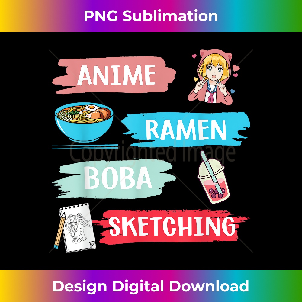 Anime Ramen Boba Sketching Manga Japanese Kawaii Anime Girl - Inspire ...