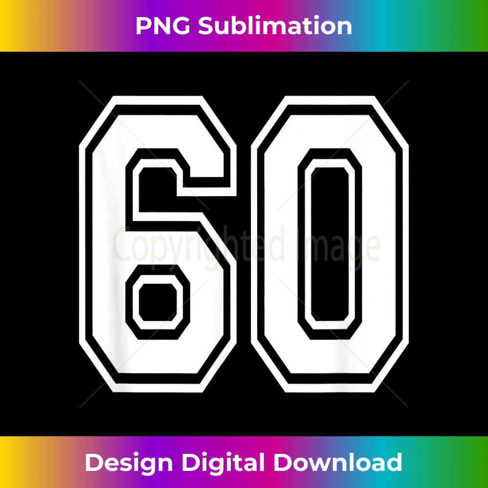 Number 60 Numbered Uniform Sports Jersey Team 60th Birthday | Inspire ...