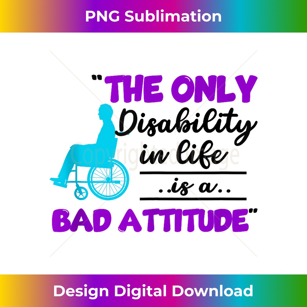 Inspirational Disability Attitude Wheelchair Disabled Tank T | Inspire ...