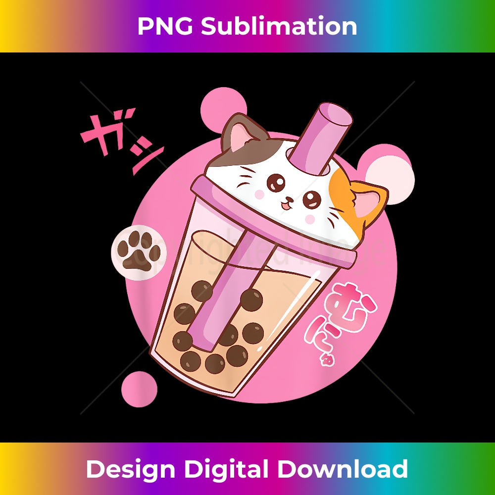 Anime Kawaii Boba Cat Bubble Tea Cat Boba Tea Cat - Deluxe P | Inspire ...