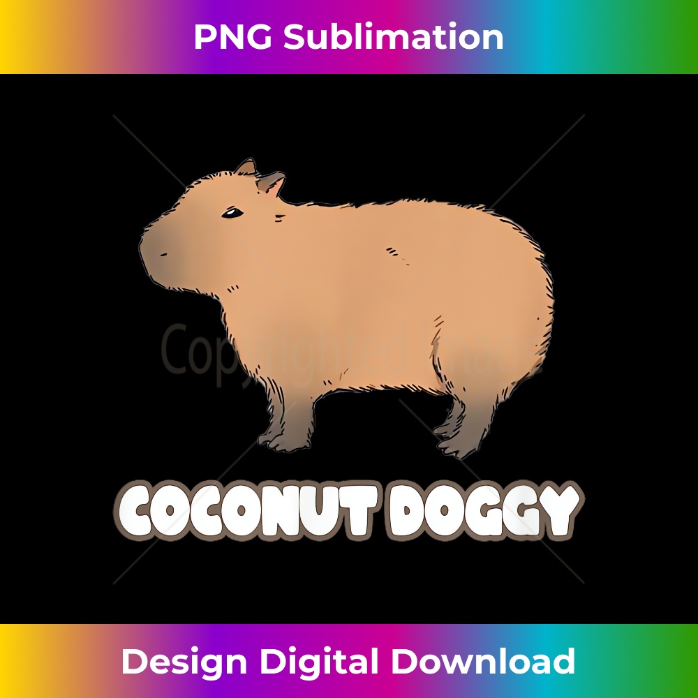 Coconut Doggy Capybara Meme - Classic Sublimation PNG File - - Inspire ...