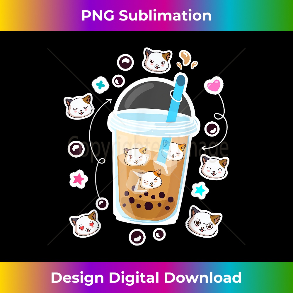 Cat Boba Tea Bubble Tea Anime Kawaii Neko Funny Cat Boba Tea - Inspire ...