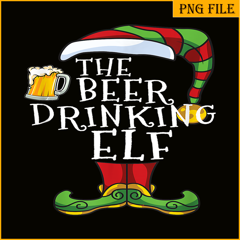 The Beer Drinking Elf PNG Christmas Beer PNG Drunk Christmas - Inspire ...