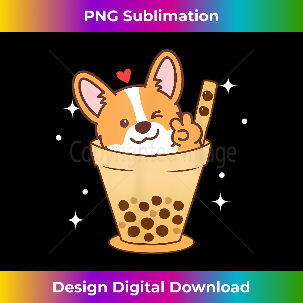 Kawaii Corgi Loves Bubble Tea Funny Boba Dog Animal - Bespok | Inspire ...