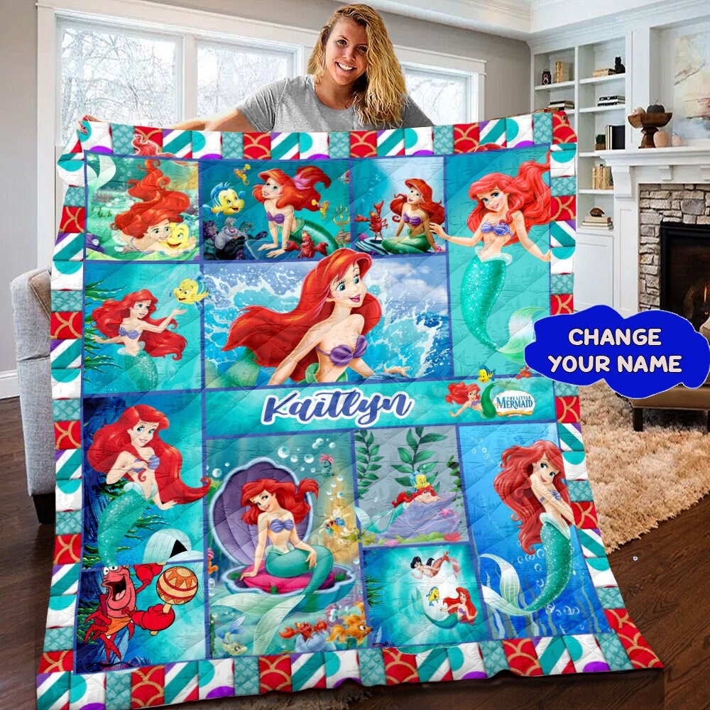 Ariel Disney Princess Blanket Ariel The Little Mermaid Carto | Inspire ...