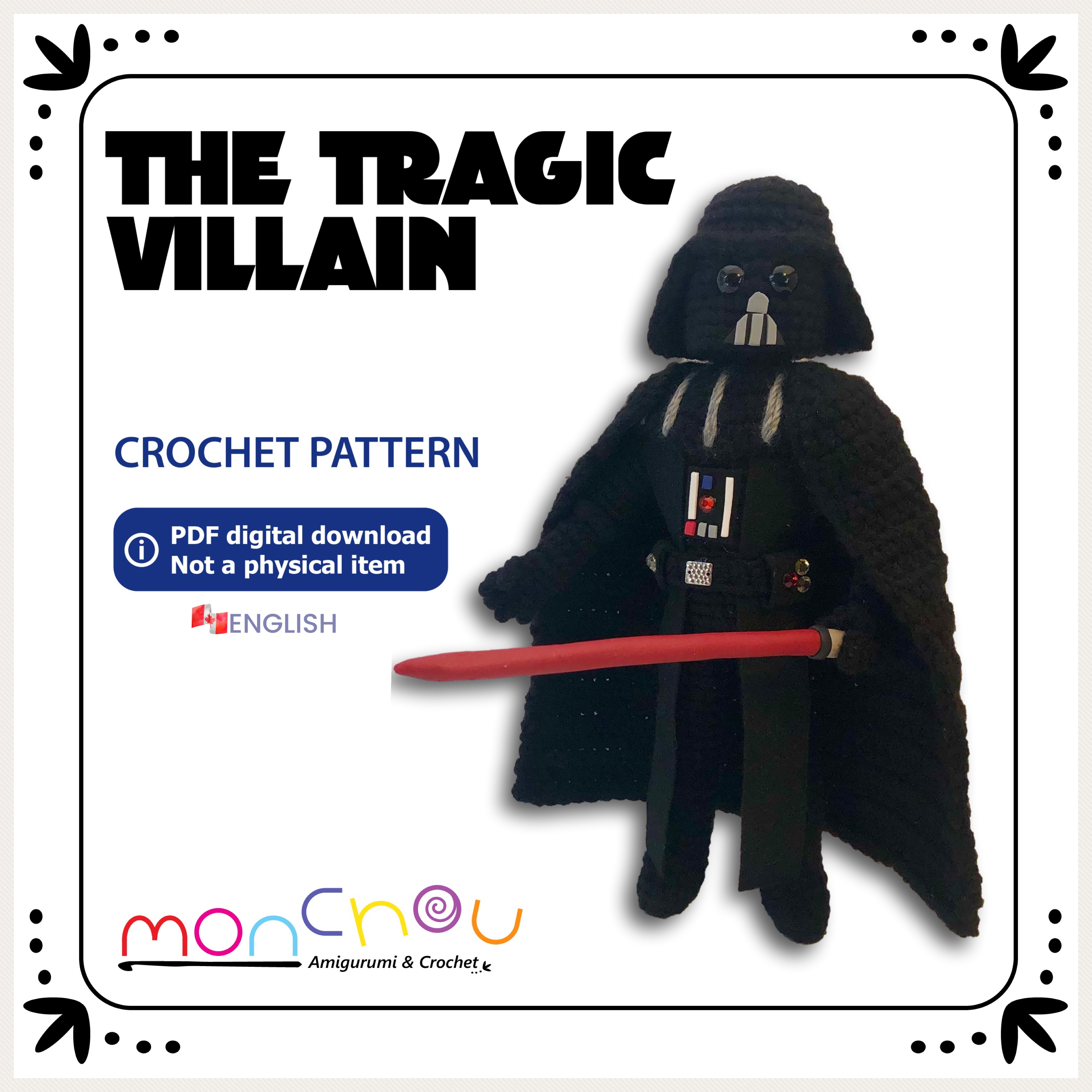 The Tragic Villain Crochet Pattern - Inspire Uplift