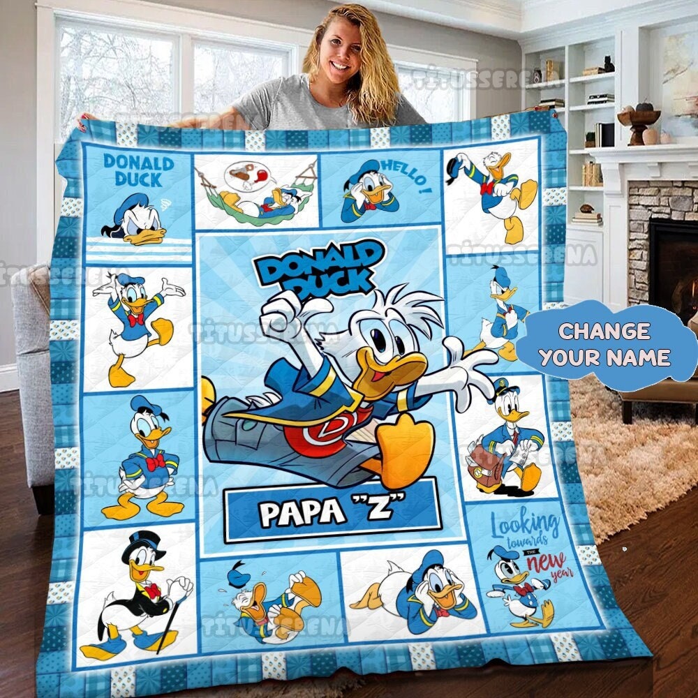 Personalized Disney Donald Duck Blanket Donald Duck Quilt | Inspire Uplift