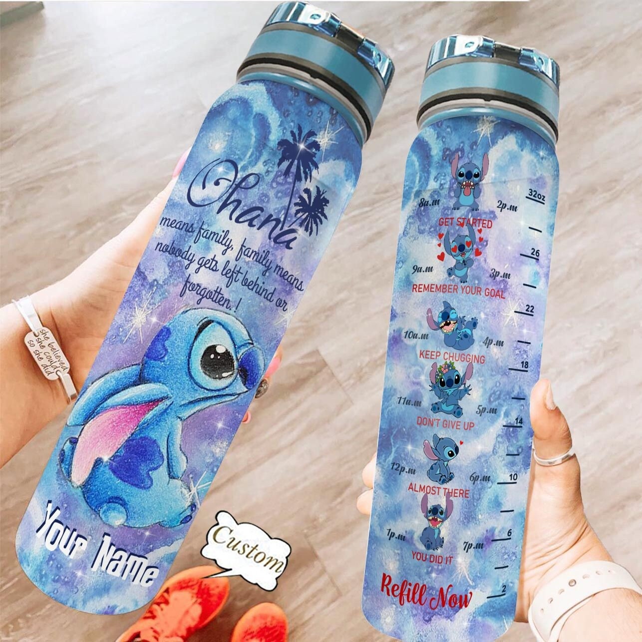 Personalized Disney Lilo Stitch 32OZ Water Tracker Bottle,Cu | Inspire ...
