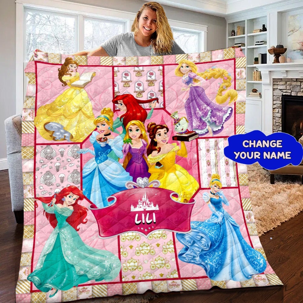 Personalized Disney Princesses Quilt Disney Princesses Flee | Inspire ...