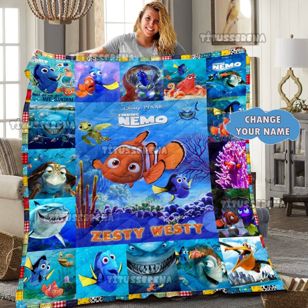 Personalized Dory Nemo Blanket, Finding Nemo Quilt Fleece Bl | Inspire ...