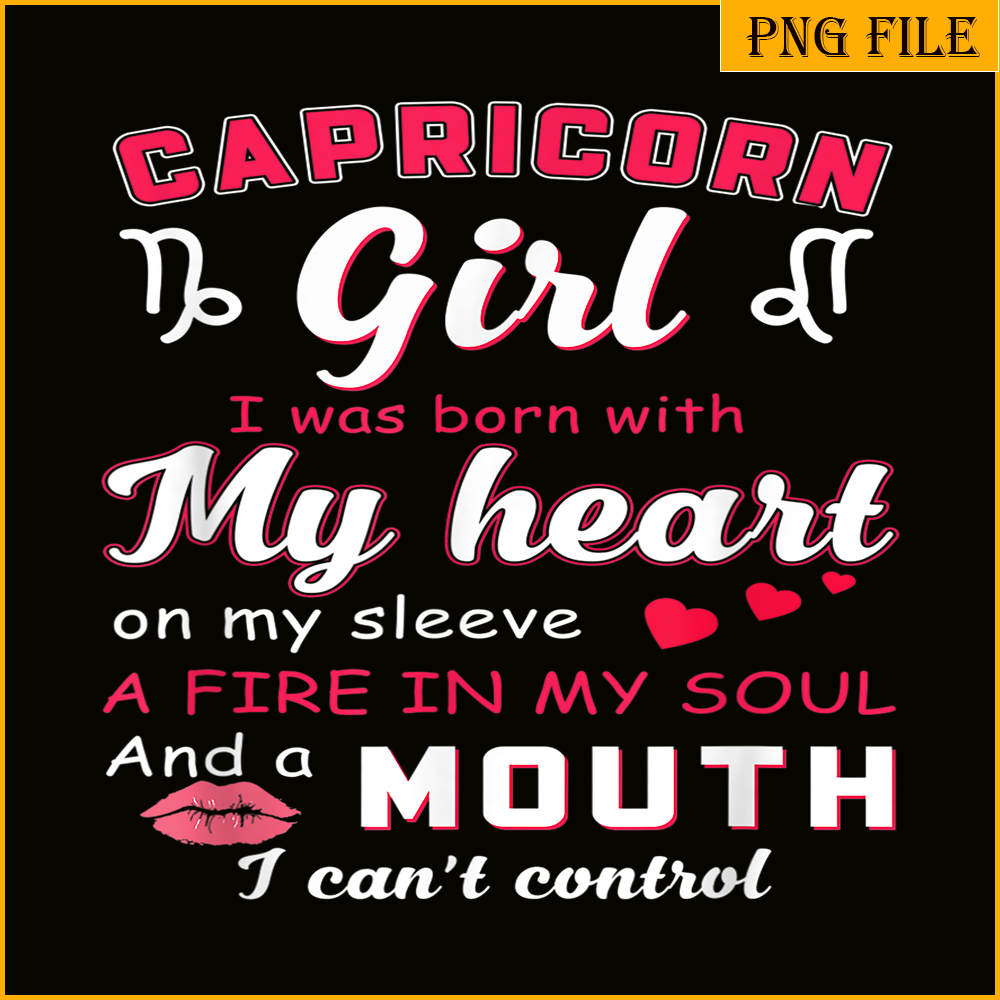 Capricorn Girl PNG Funny Quote With Zodiac Sign PNG Birthday - Inspire ...