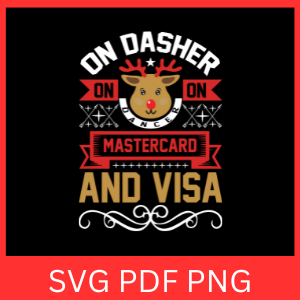 On Dasher On Dancer On Mastercard And Visa Svg, On Dasher Sv | Inspire ...