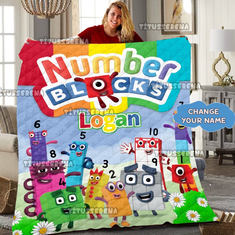 Personalized Numberblocks Quilt Blanket Numberblocks Beddin | Inspire ...