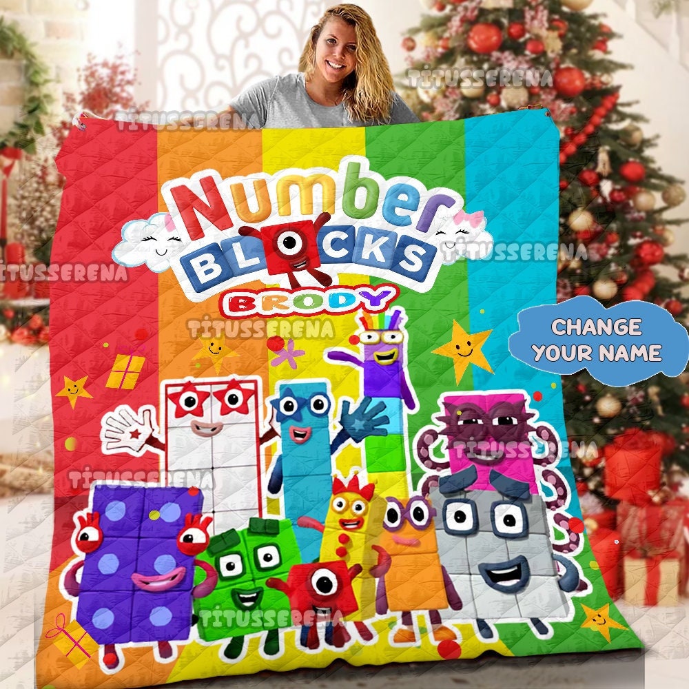 Personalized Numberblocks Quilt Blanket Numberblocks Beddin | Inspire ...