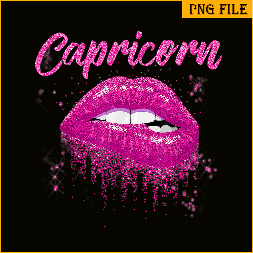 Capricorn Zodiac Birthday PNG Pink Lips PNG Zodiac Sign PNG - Inspire ...