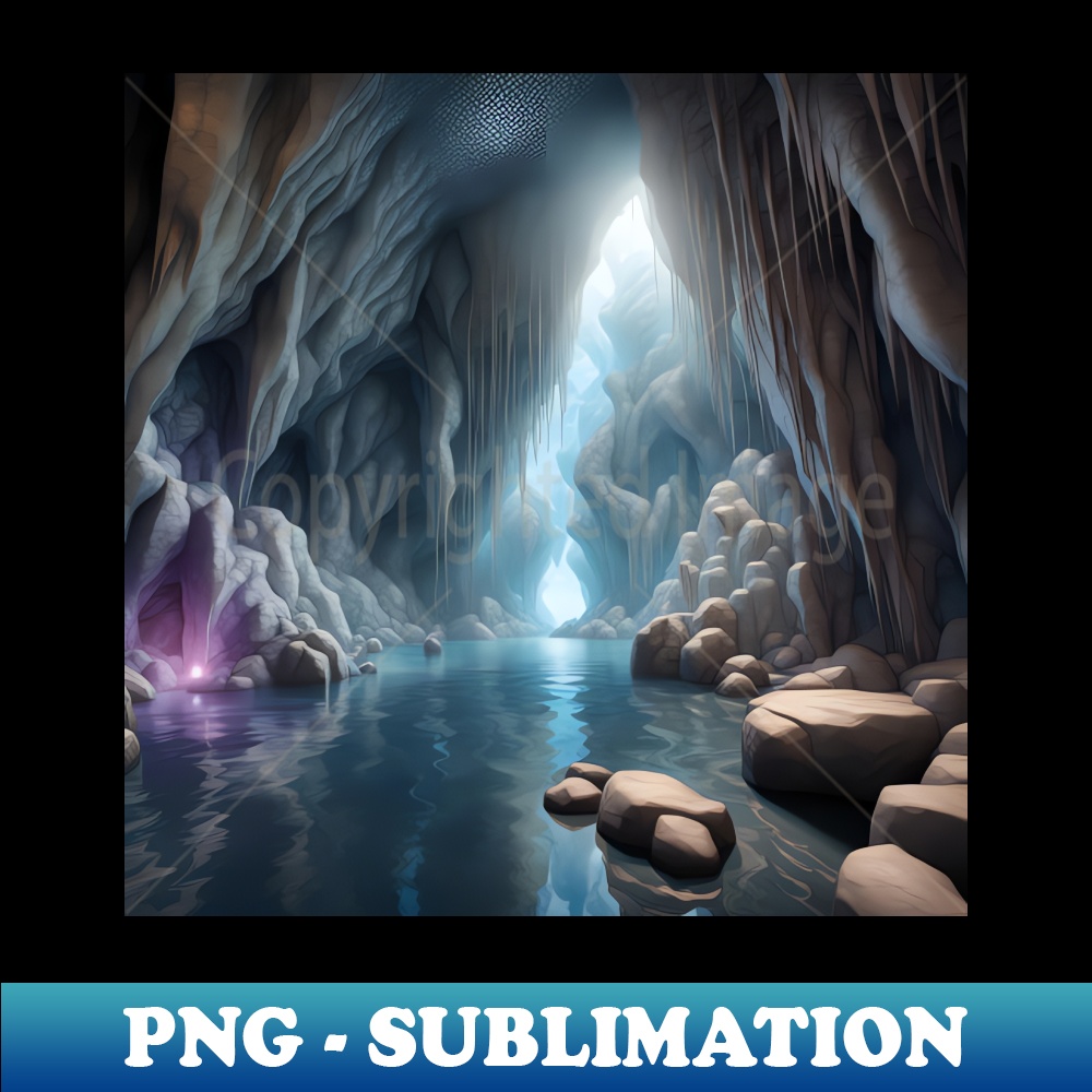 Icy Cave River - Exclusive PNG Sublimation Download - Bring | Inspire ...