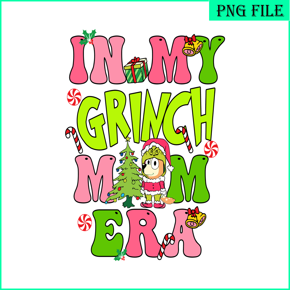Bluey And Grinchmas PNG, Christmas Tree PNG, Bluey And Santa - Inspire ...