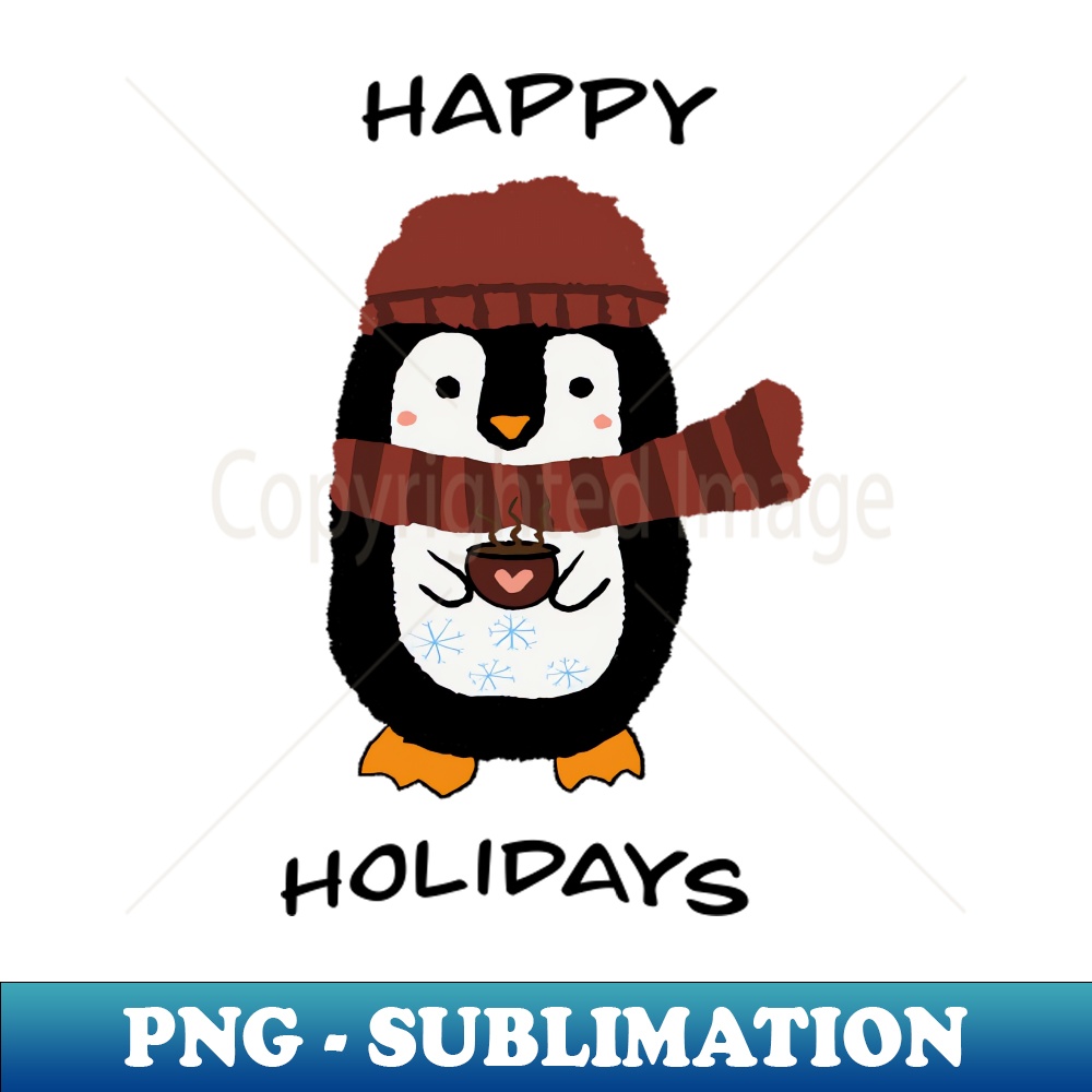 Happy Holidays Penguin - Special Edition Sublimation PNG Fil | Inspire ...