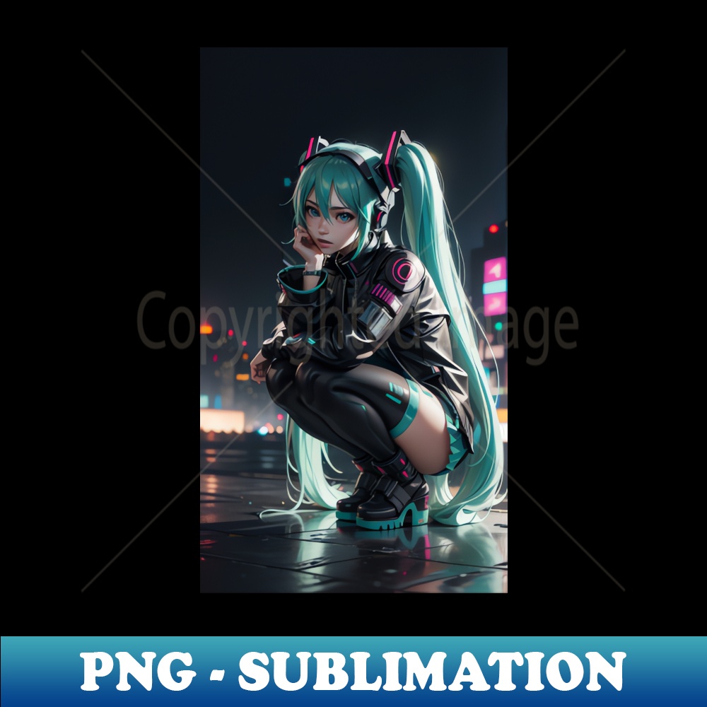 Cyberpunk Hatsune Miku Edit - Aesthetic Sublimation Digital | Inspire ...