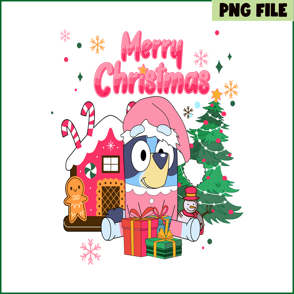 Bluey And Christmas Gift PNG, Christmas Tree PNG, Bluey And - Inspire ...