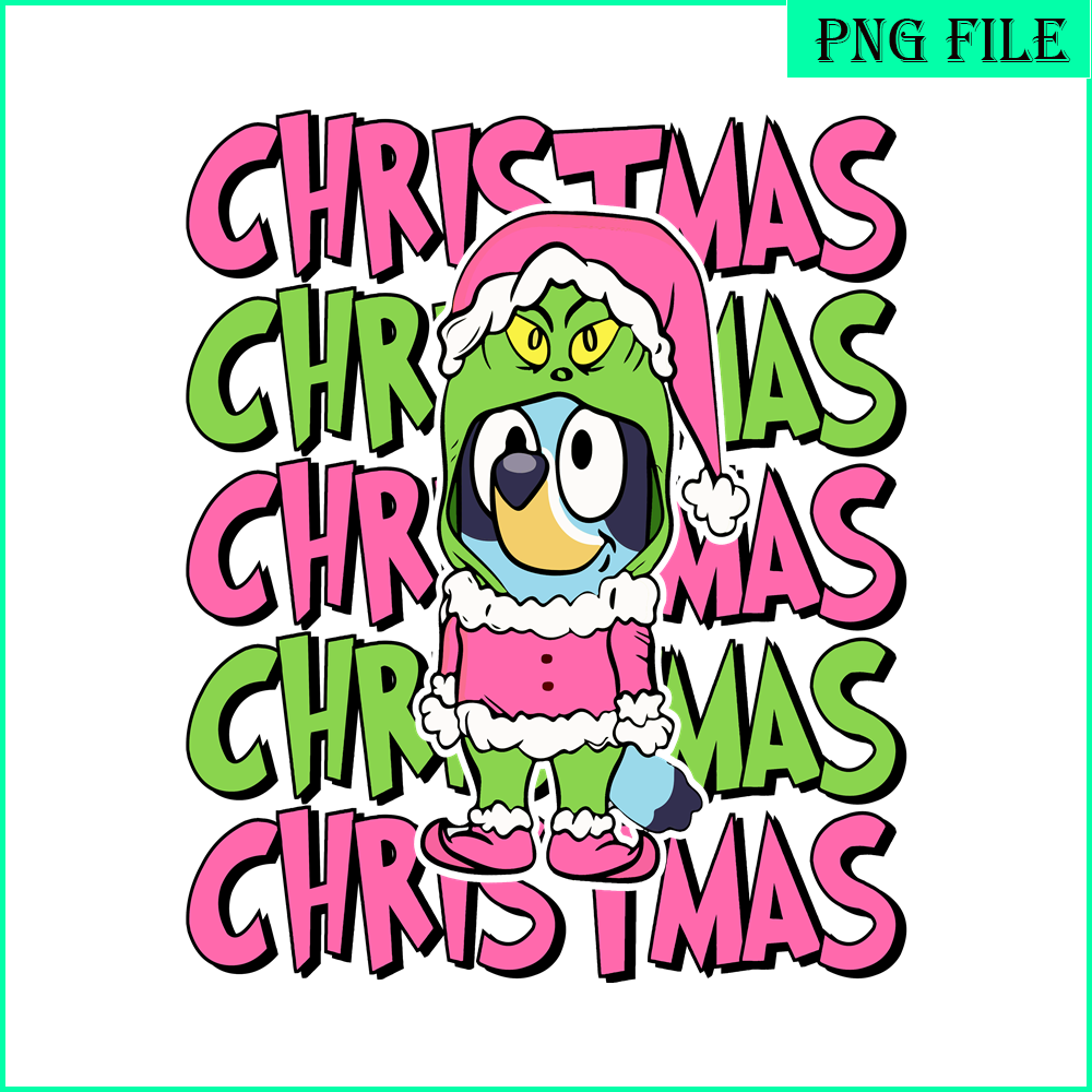 Christmas Bluey And Grinch PNG, Grinch Character PNG, Bluey | Inspire ...