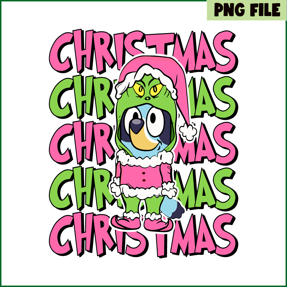 Christmas Bluey And Grinch PNG, Grinch Character PNG, Bluey | Inspire ...