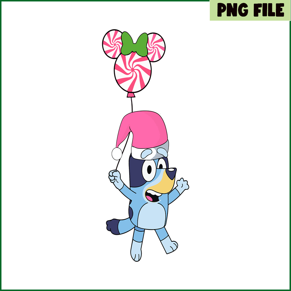 Bluey And Mickey Balloon PNG, Christmas Time PNG, Bluey Happ - Inspire ...