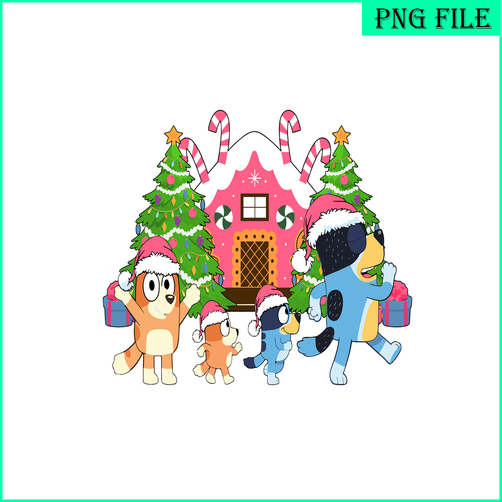 Bluey And Candy House PNG, Christmas Tree PNG, Bluey And San | Inspire ...