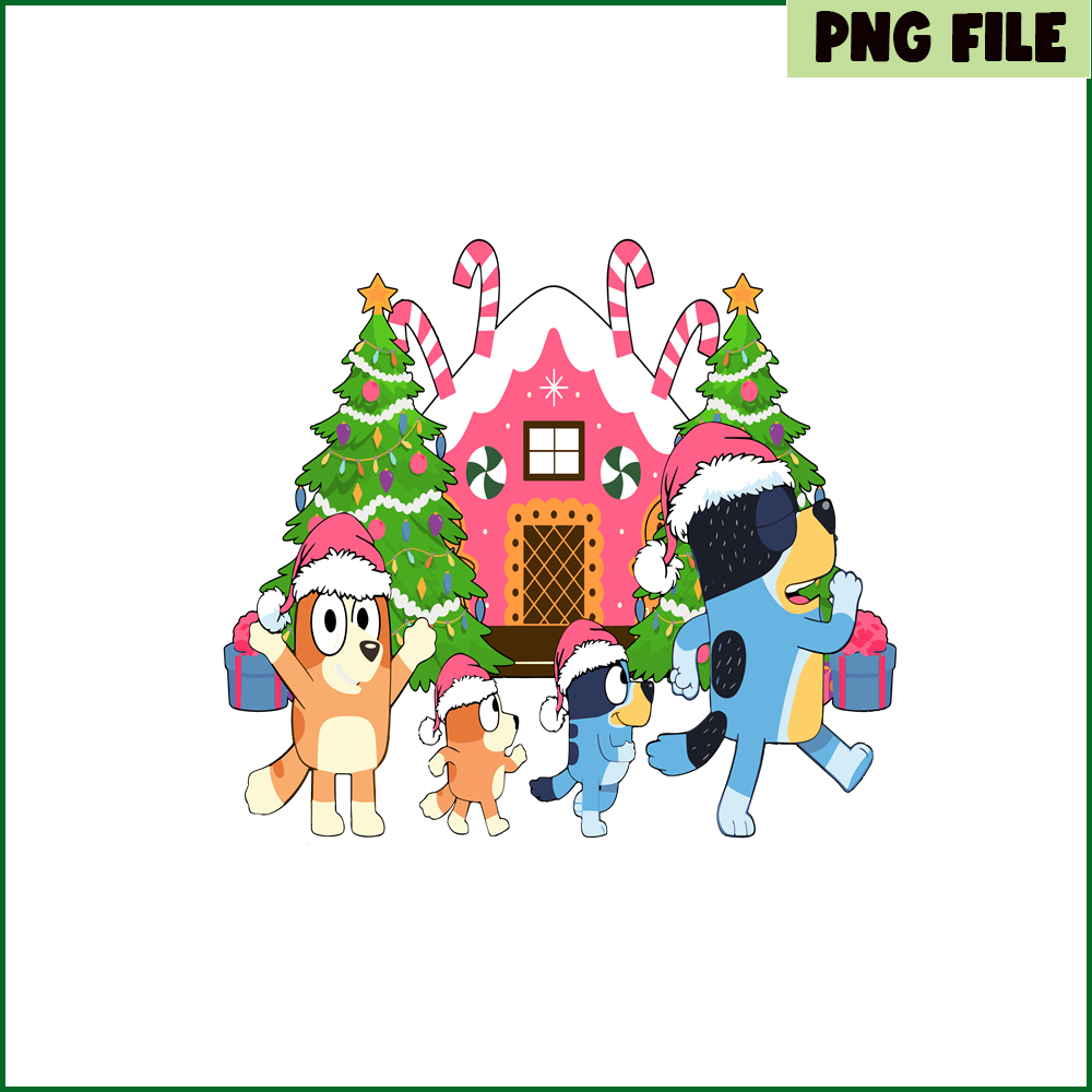 Bluey And Candy House PNG, Christmas Tree PNG, Bluey And San | Inspire ...