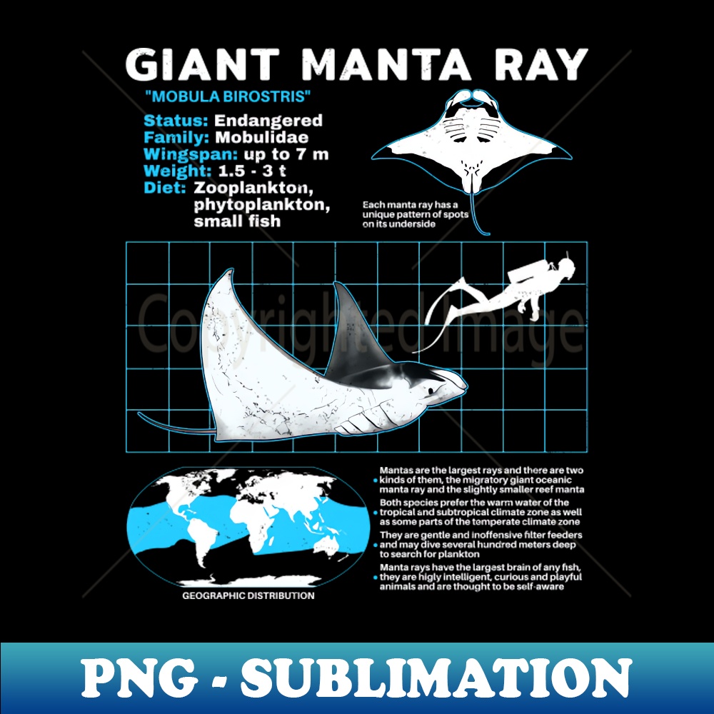 Manta ray factsheet - Premium PNG Sublimation File - Perfect | Inspire Uplift