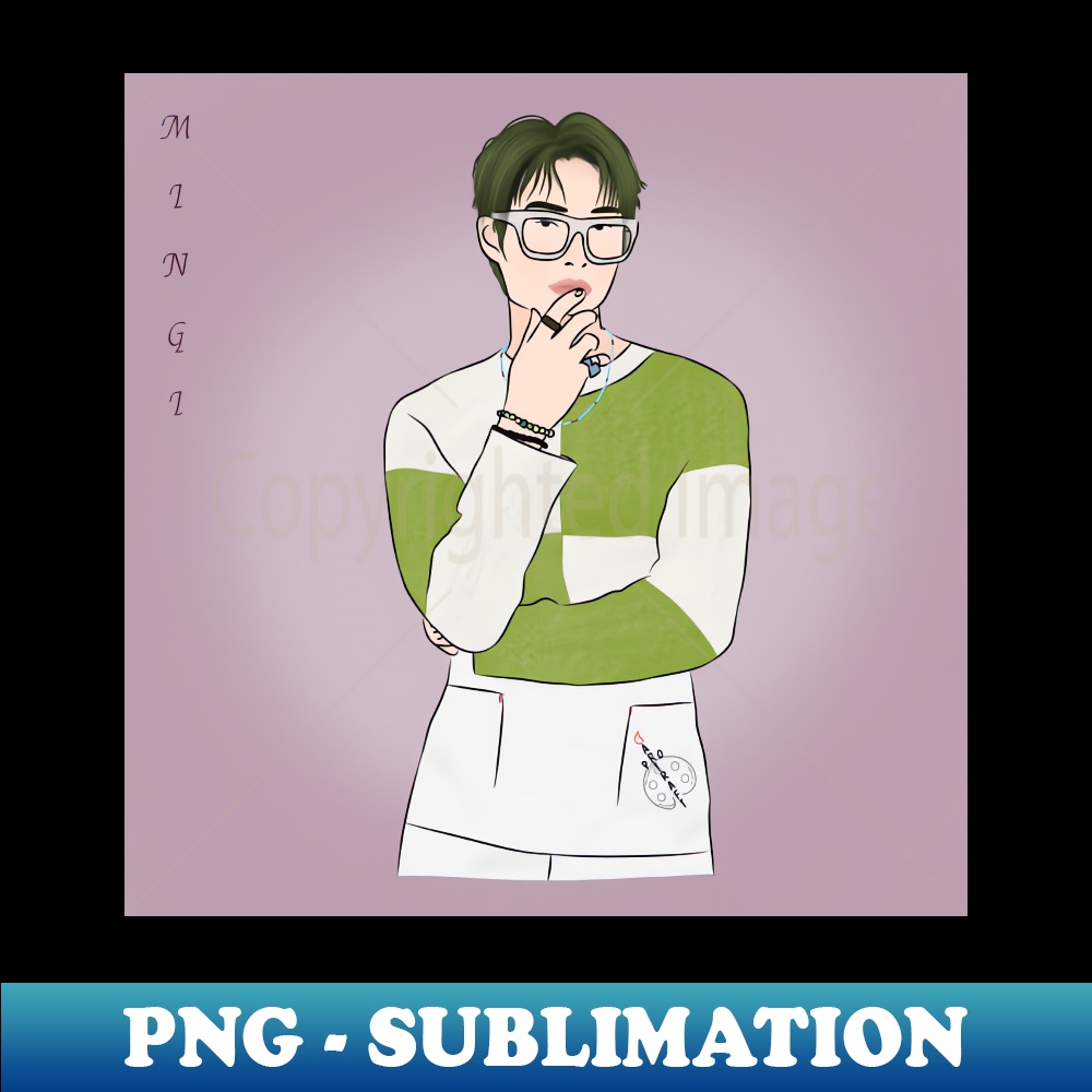 Song Mingi from Ateez Kpop - Unique Sublimation PNG Download | Inspire ...