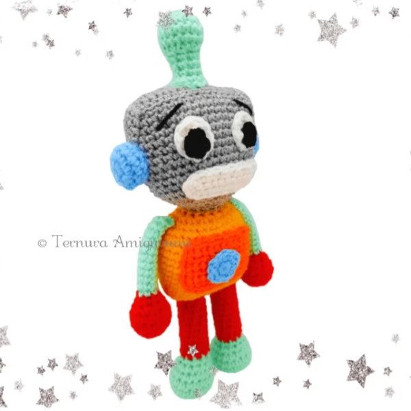 Robot Crochet pattern, digital file PDF, digital pattern PDF - Inspire ...