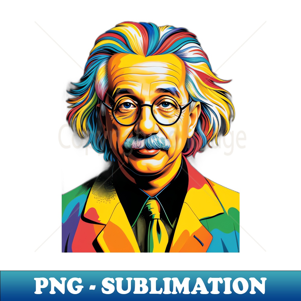 Colorful Einstein - Exclusive PNG Sublimation Download - Tra - Inspire ...