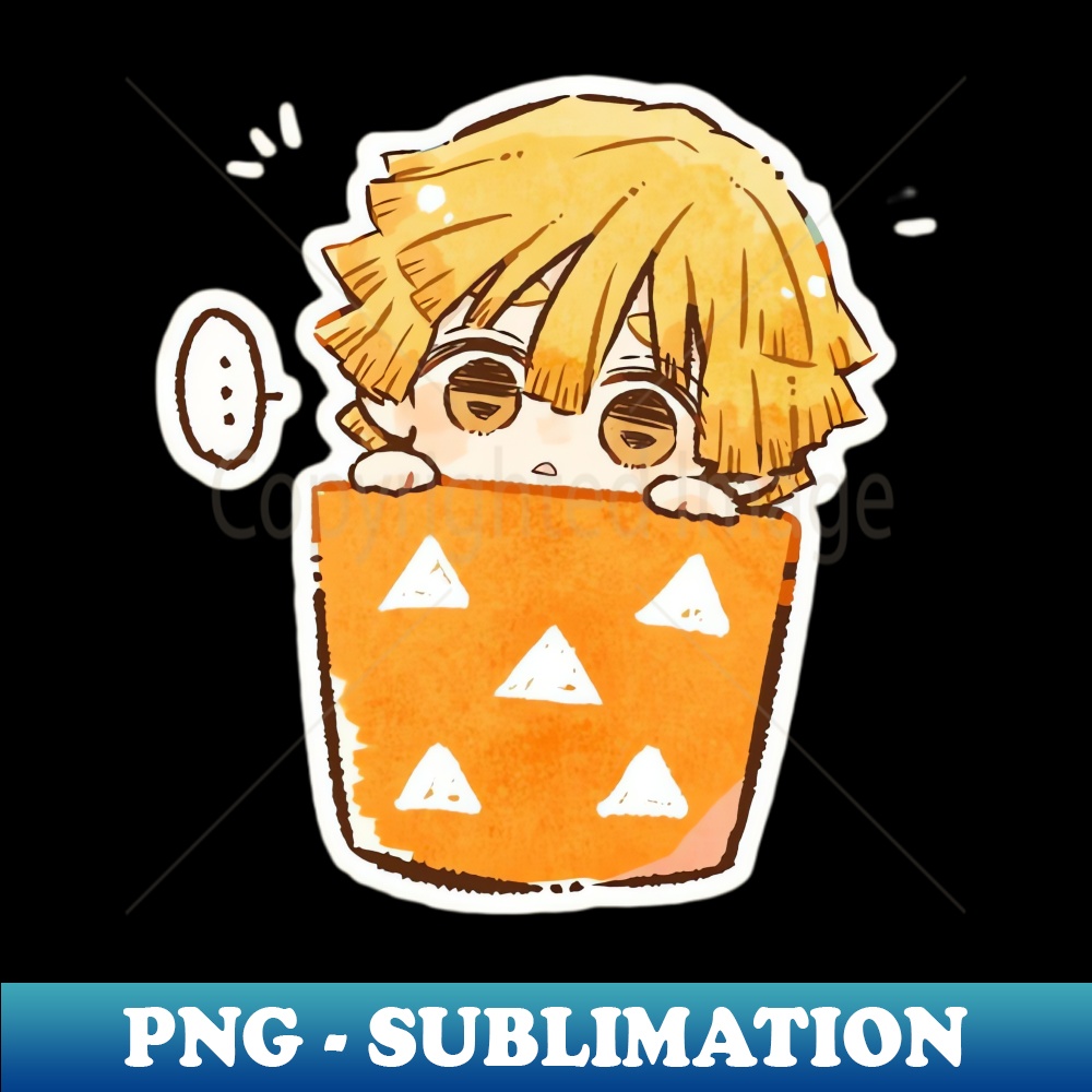 Chibi Zenitsu From Demon Slayer Png Sublimation Digital Do Inspire Uplift