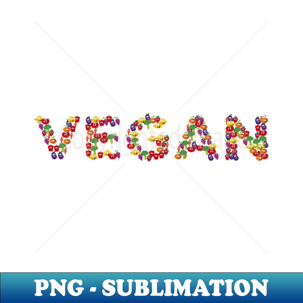 Fun Vegan Fruit and Vegetables Design - Unique Sublimation P | Inspire Uplift