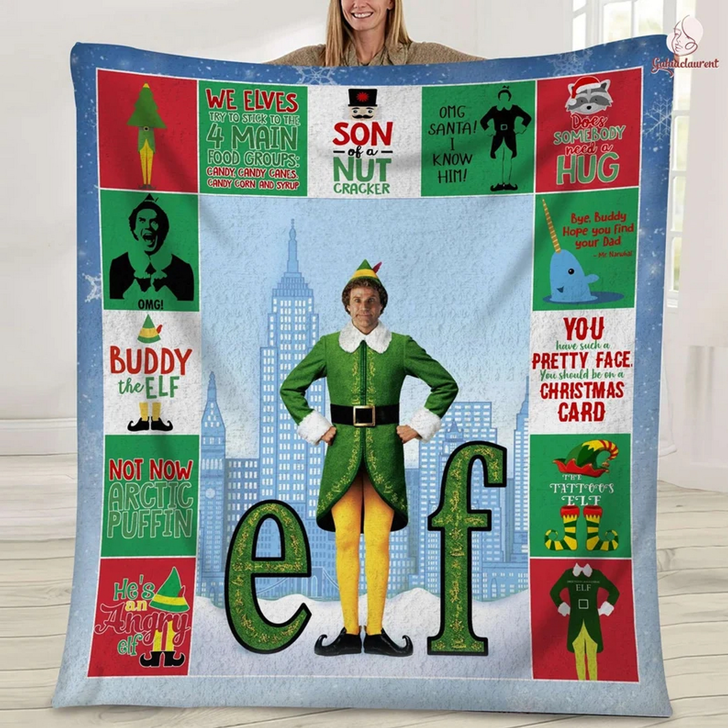 Buddy The Elf Fleece Blanket, Elf Quote Christmas Blanket, T | Inspire ...