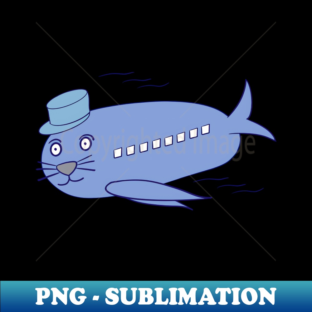 Flying Seal Airplane Blue Silly Animal Design Funny Animal - | Inspire ...