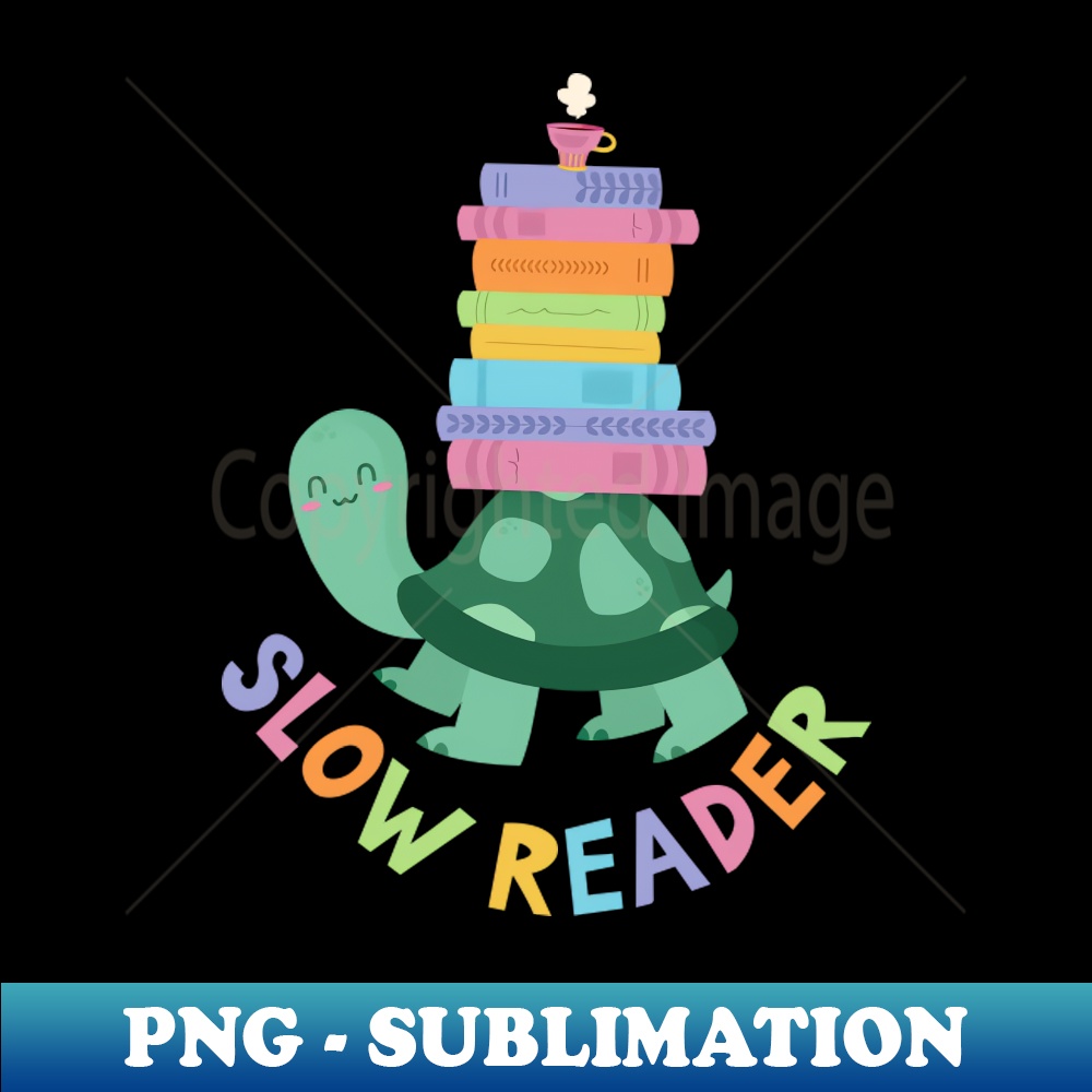 Slow Reader Cute Bookish Turtle Pastel Colors Aesthetic Tor | Inspire ...