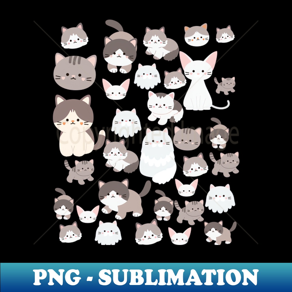 Cute British Shorthair Cat Pattern - PNG Transparent Digital | Inspire ...