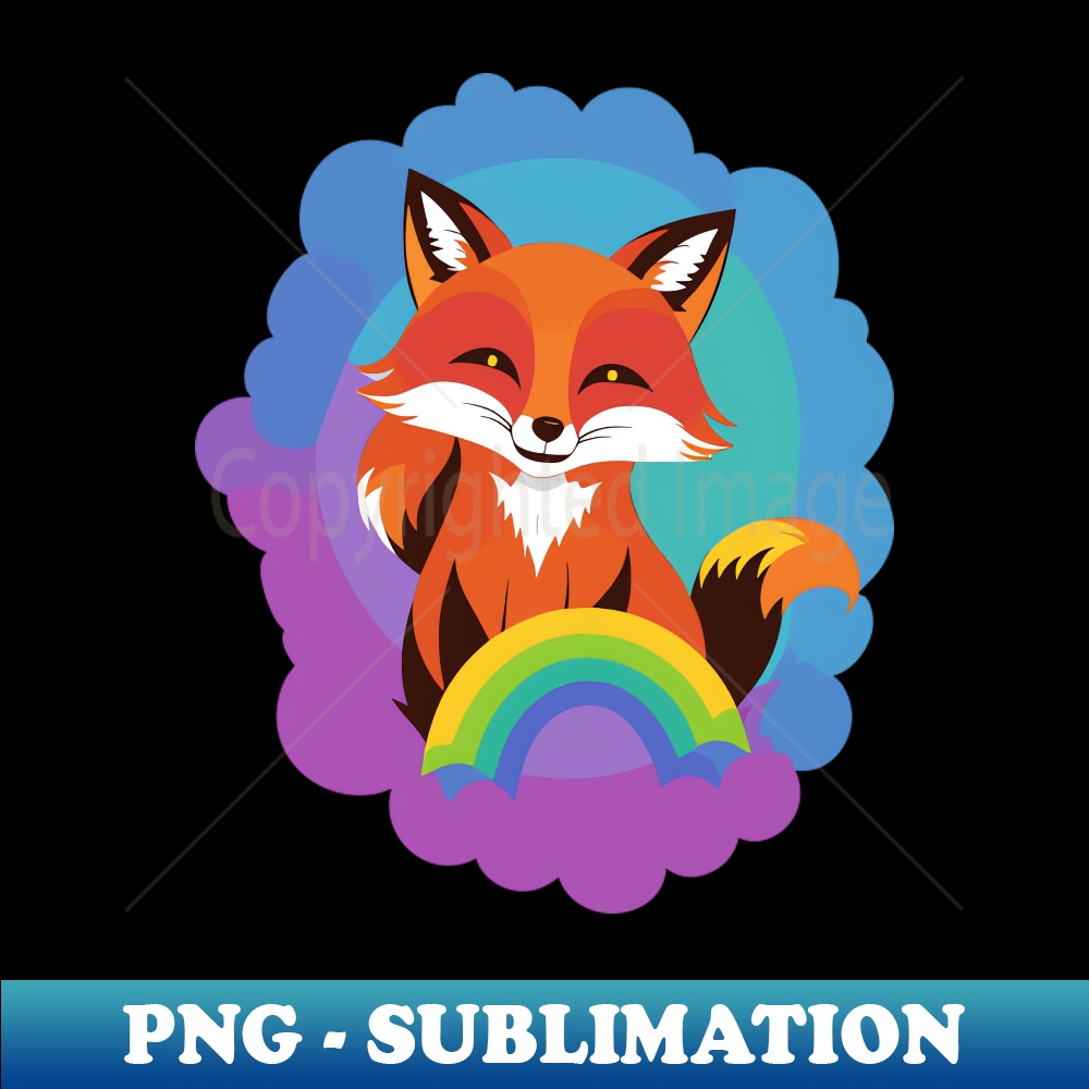 Fox over the rainbow - Modern Sublimation PNG File - Perfect | Inspire ...