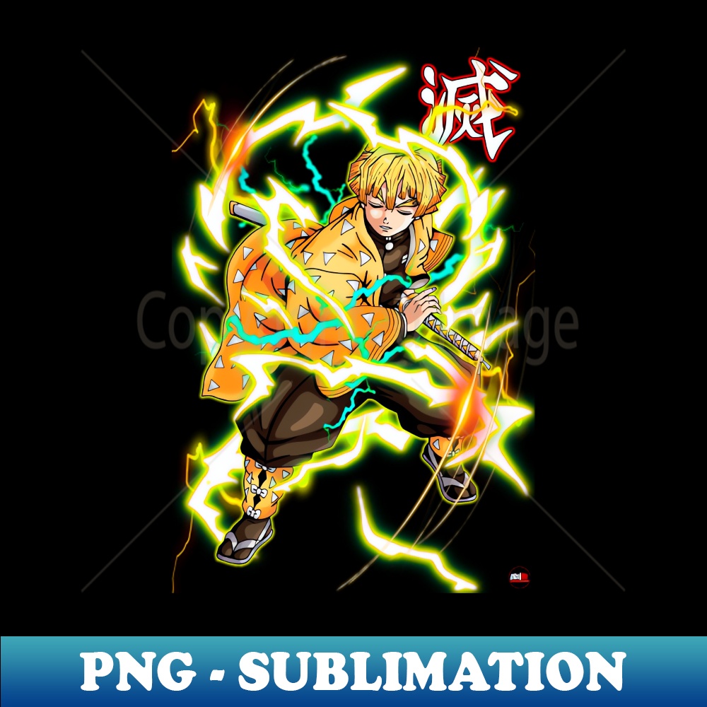 DEMON SLAYER ZENITSU - High-Resolution PNG Sublimation File | Inspire ...