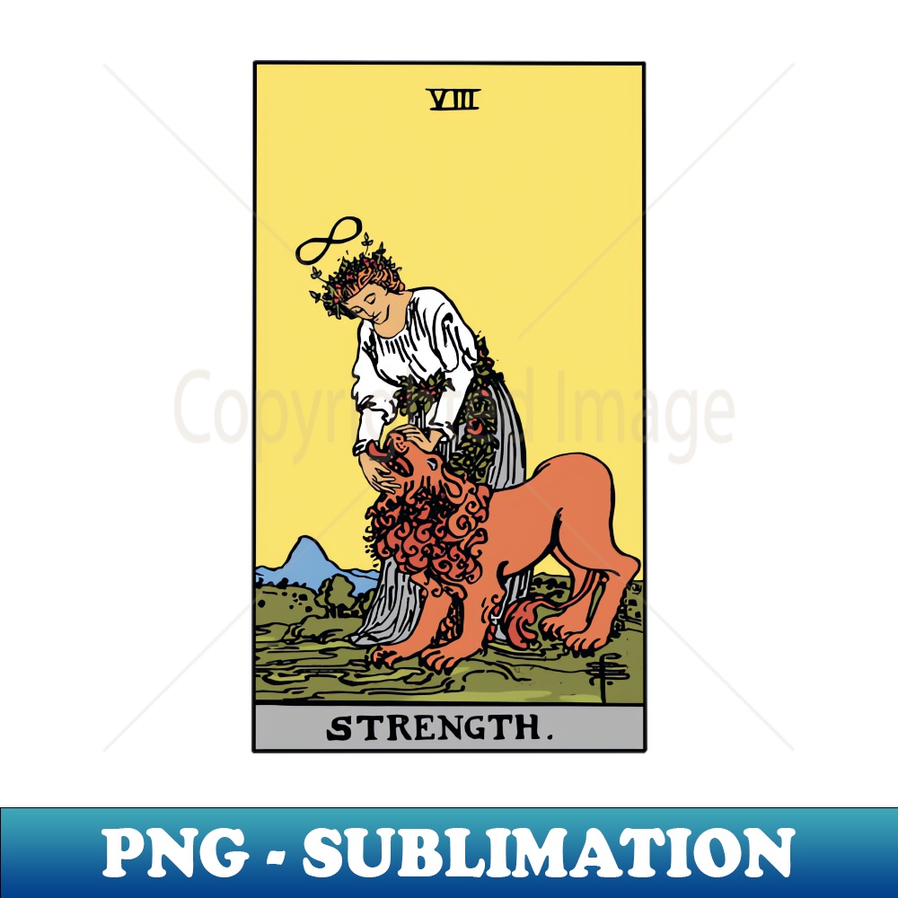 Strength Tarot Card Rider Waite - PNG Transparent Sublimatio - Inspire ...