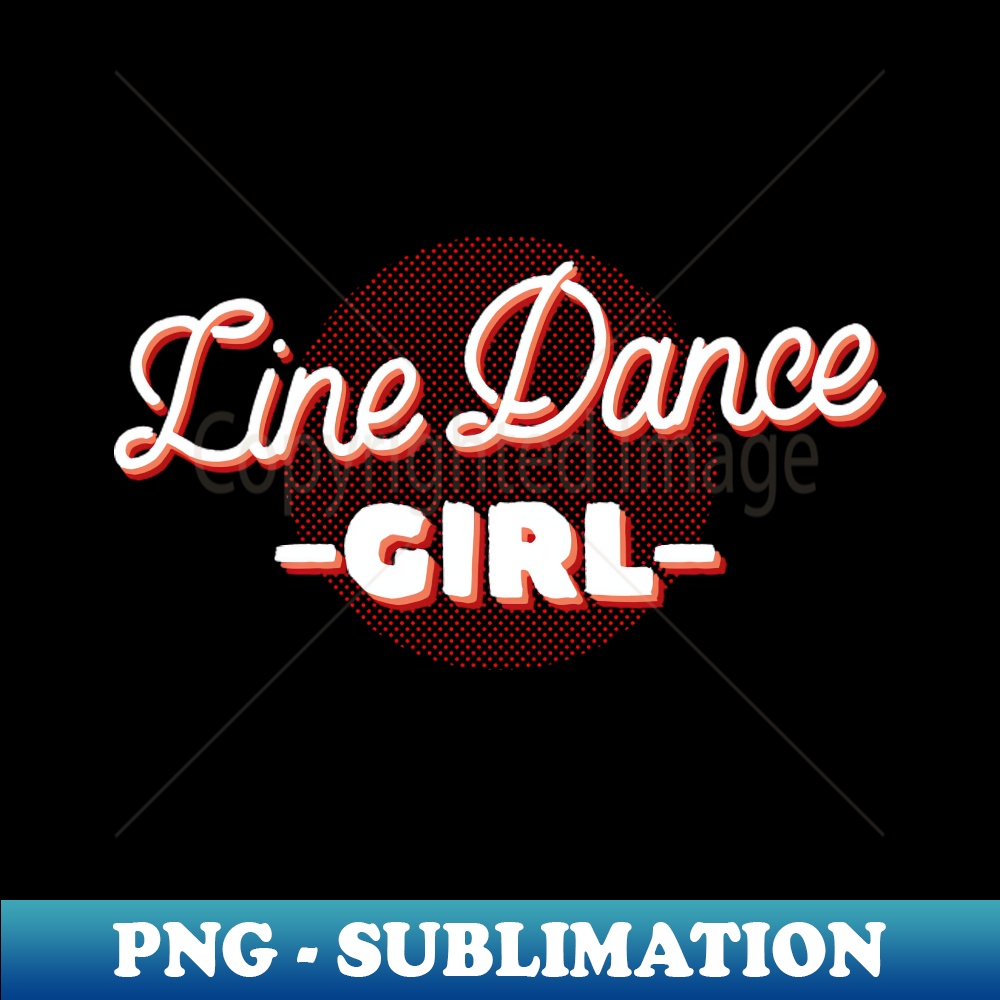 Line Dance Girl Retro Design - PNG Transparent Sublimation D - Inspire ...