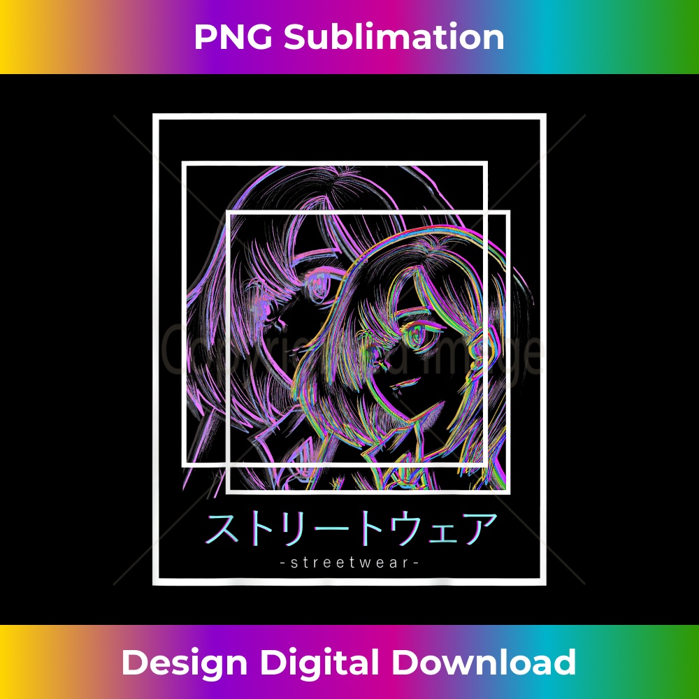 Waifu Anime Japanese Girl Manga Vaporwave Glitch Gift - Vibr | Inspire ...