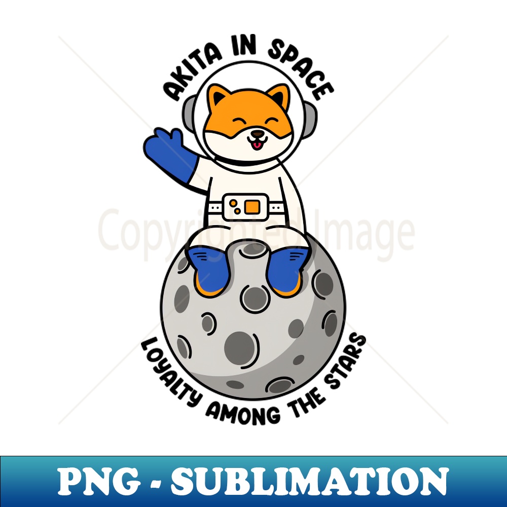 Akita in space loyalty among the stars - PNG Sublimation Dig | Inspire Uplift