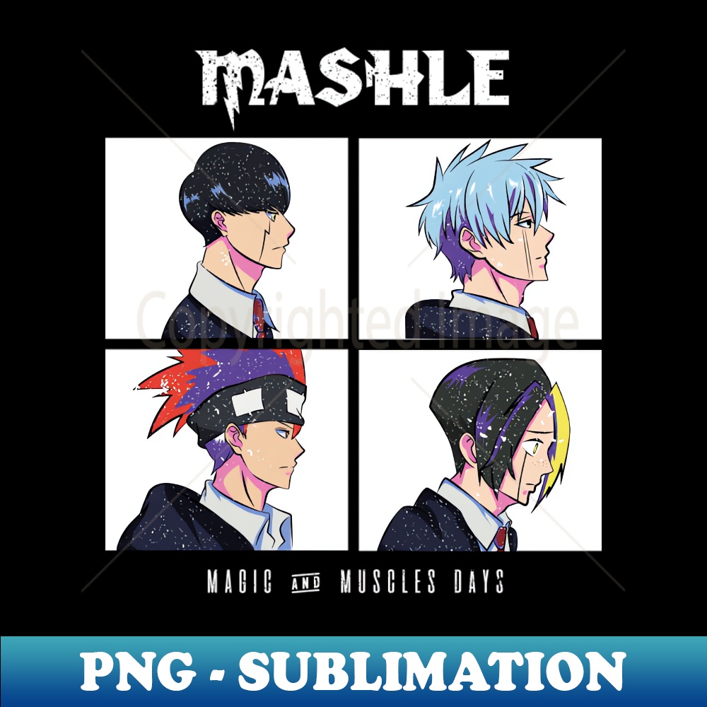 MASHLE MAGIC AND MUSCLES DAYS GRUNGE STYLE - Retro PNG Subli - Inspire ...