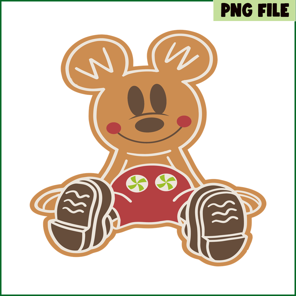Mickey Mouse Gingerbread SVG PNG DXF EPS JPG - Inspire Uplift